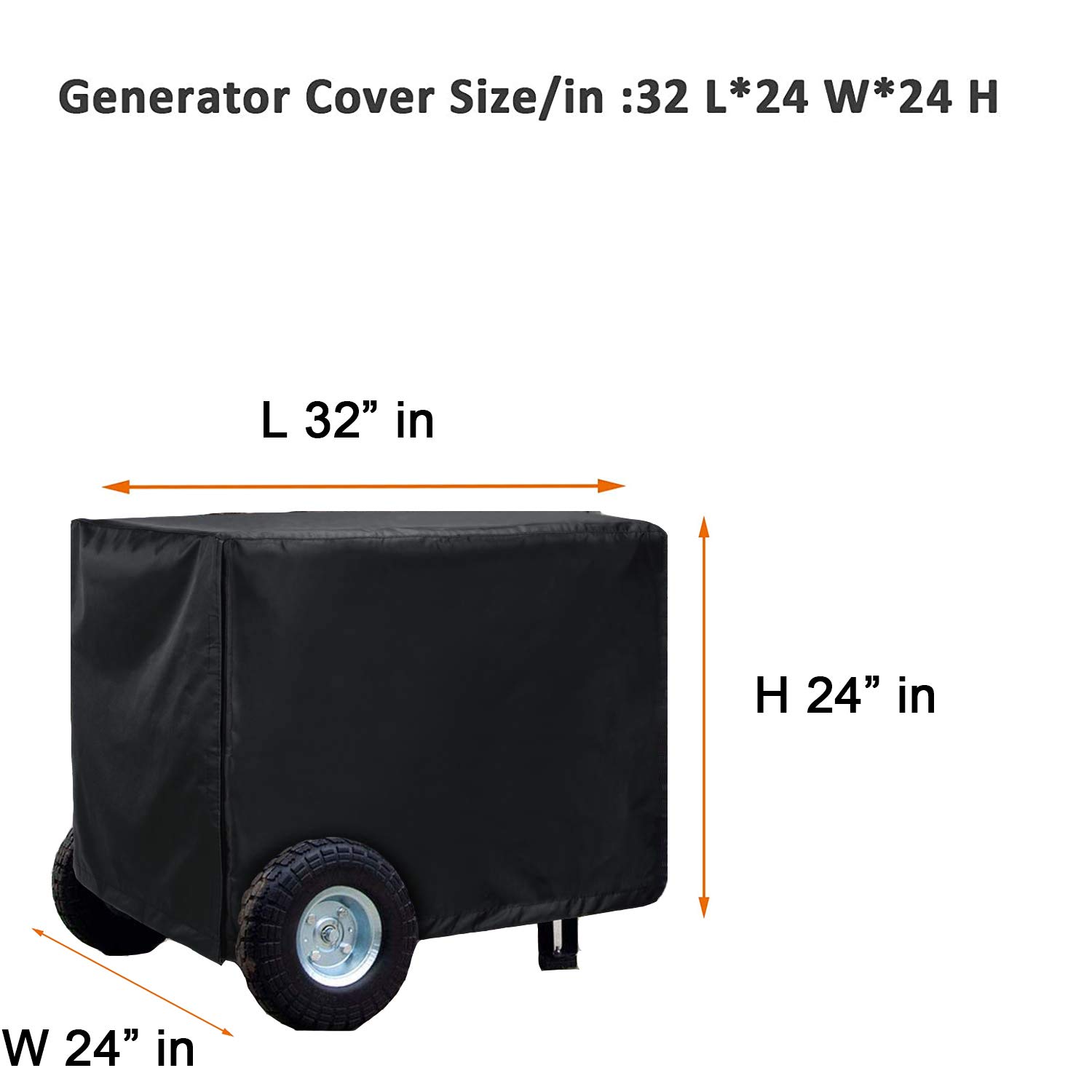 Outdoor Waterproof Generator Cover Fits Most Generators 5000-10000 Watt (32 x 24 x 24 inch)
