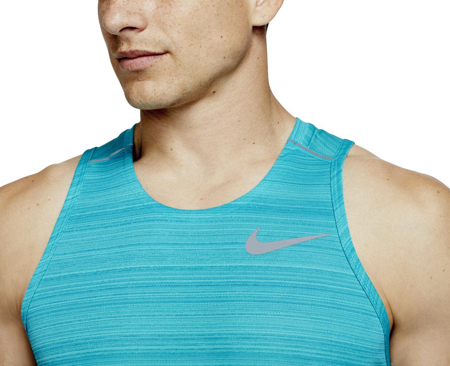 Nike Dri-FIT Miler Men's Running Tank (as1, Alpha, m, Regular, Regular, Chlorine Blue/Reflective Silver)