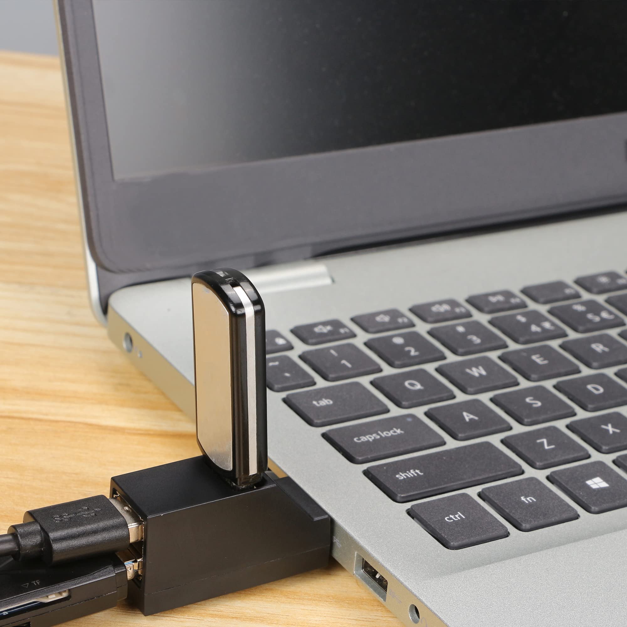 SHANFEILU USB Hub 90 Degree Splitter 3 Port USB 2.0 Adapter Portable Powered Data USB Hub High Speed Transfer for PC Laptop USB Flash Drive Black