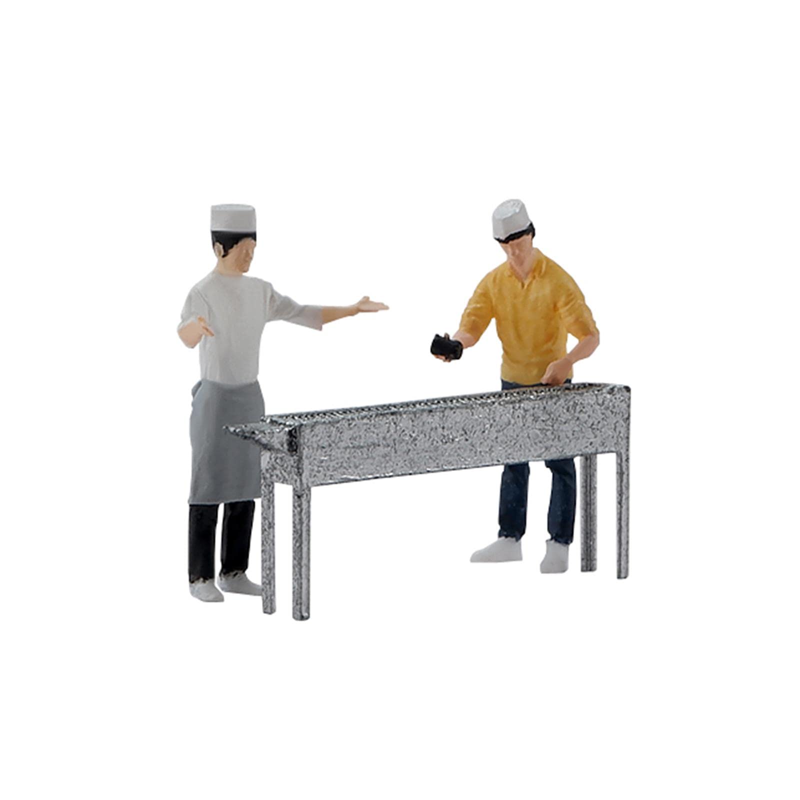 Resin 1:64 BBQ Chef Figure S Scale Miniature Scenes Scene DIY Projects People Model Layout Movie Props Dioramas Micro Landscape Ornaments, BBQ Chef A