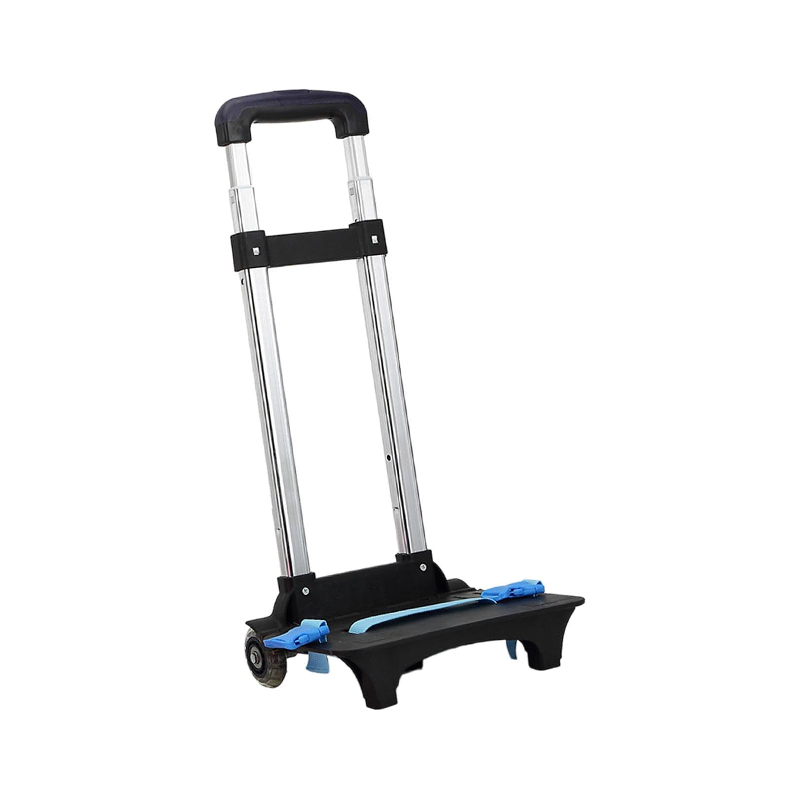 predolo Backpack Hand Truck, Backpack Trolley, Foldable with Luggage Strap Wheeled Hand Trolley, Folding Trolley Cart, for Shopping, 2 Wheel Dark Blue