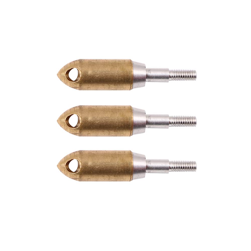 Huntingdoor Archery Arrow Heads Screw-in Field Points 100 Grain Whistle Broadheads Targeting Shooting Practice Arrow Tips Yellow 12 Pack