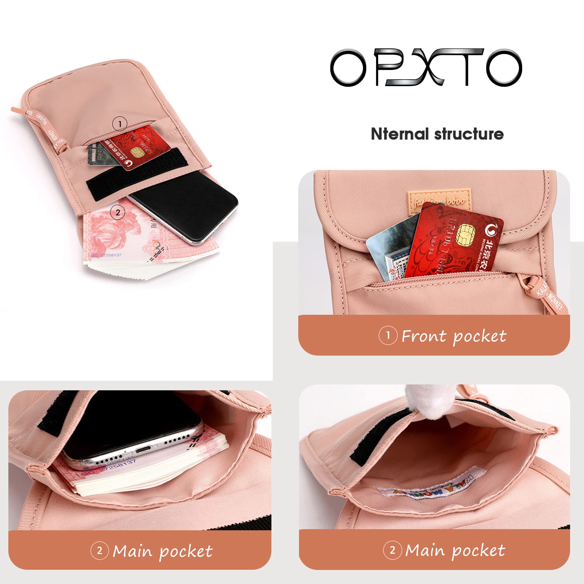 OPXTO Small Crossbody Cell Phone Purse for Women, Mini Messenger Shoulder Handbag, Nylon Small Waist Bag (Lava cake) …