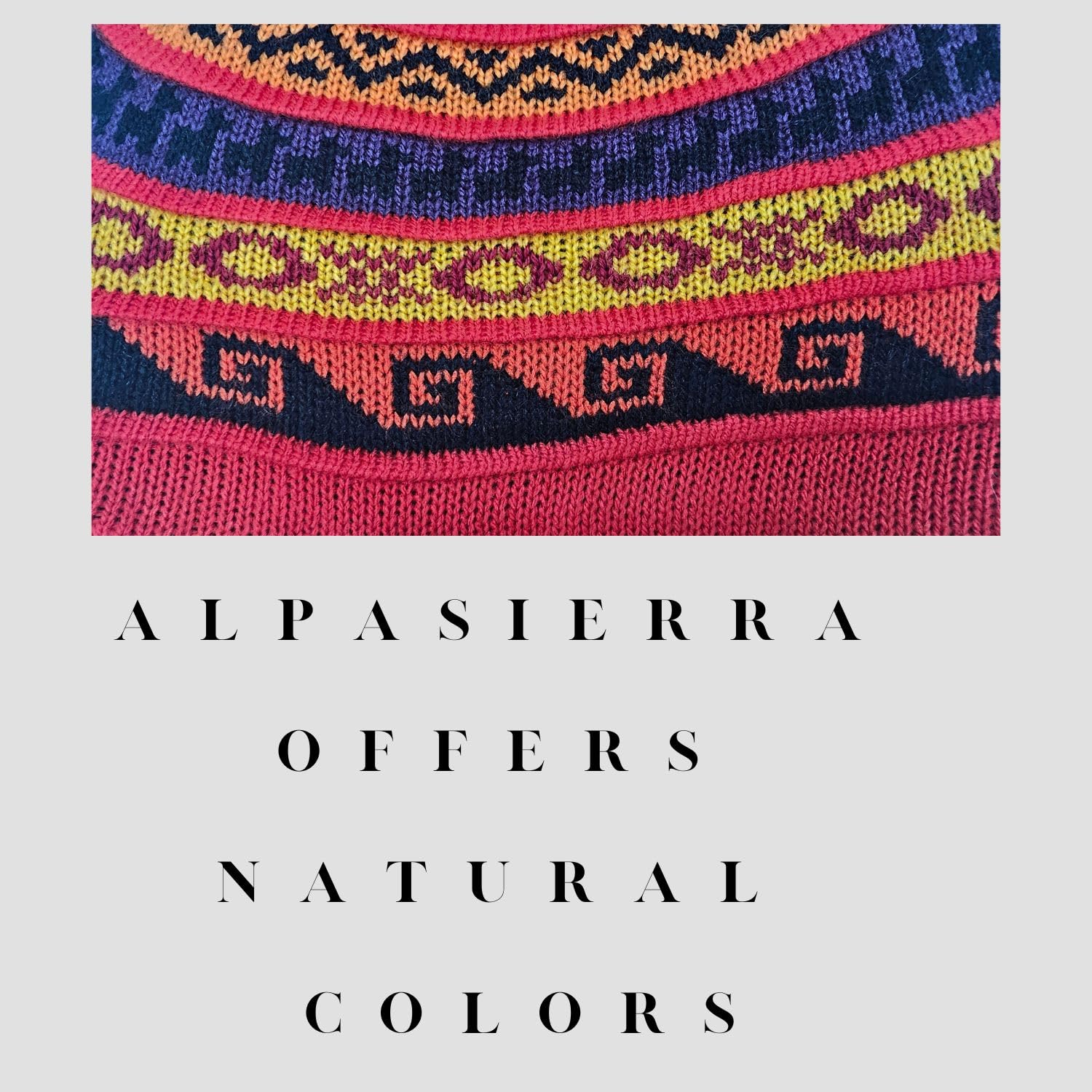 Peruvian Beanie Alpaca Hat, for Women and Men, Soft and Warm hat, Peruvian hat Made in Peru, Soft, Light and Resistant Alpaca (red line Yellow)