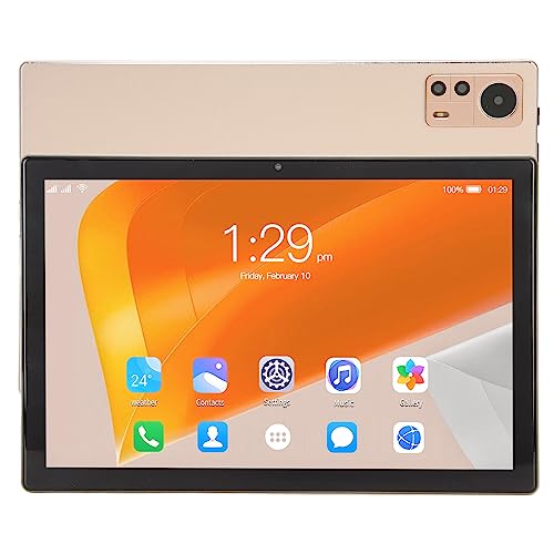 Luqeeg Digital Tablet, 8GB RAM 256GB ROM 1960 X 1080 Resolution WiFi Tablet 10.1 Inch 7000mAh with Keyboard for Reading for Entertainment (US Plug)