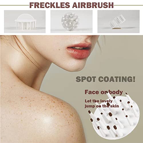 Liquid Fake Freckle Stamp Pen,Freckles Liquid Air Cushion Stamp,Magic Long Lasting Waterproof Quick Dry Natural Like Fake Freckle Pen Makeup Stamp,A Sunny Freckled Look Just For You(01# Saddle Brown)
