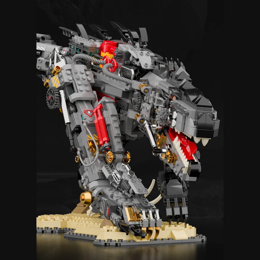 MISINI 8101-2 Dinosaur Building Kit, 1437/pcs Mechanical T-Rex Building Set, Compatible with Lego,Cool Collectible Display Dinosaur Toys Building Blocks Set, Creative Bricks Gift for Adults Teens