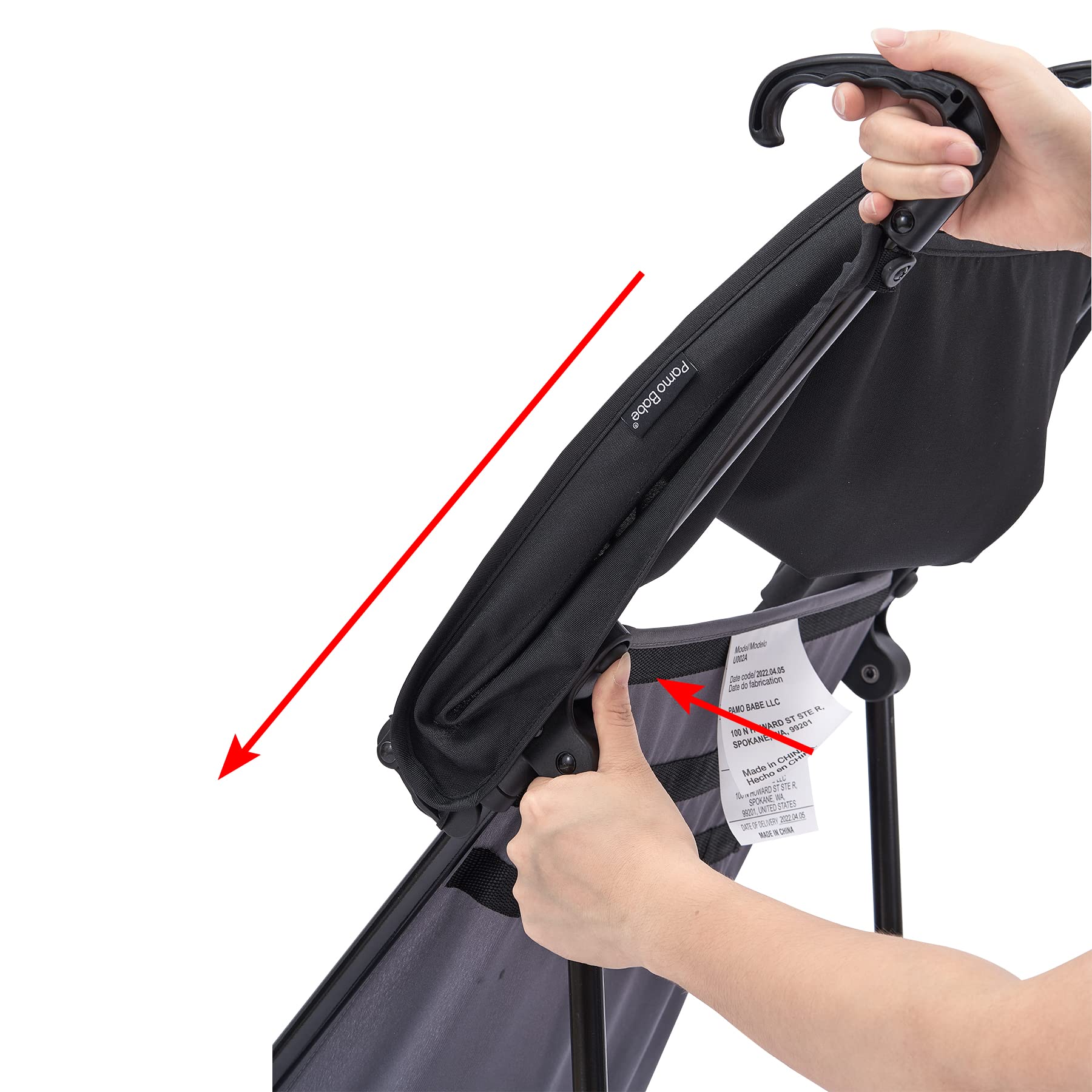 Pamo Babe Baby Umbrella Stroller, Lightweight Stroller, Compact Foldable Travel Strollers for Babies and Toddlers up to 33 lbs(Black)