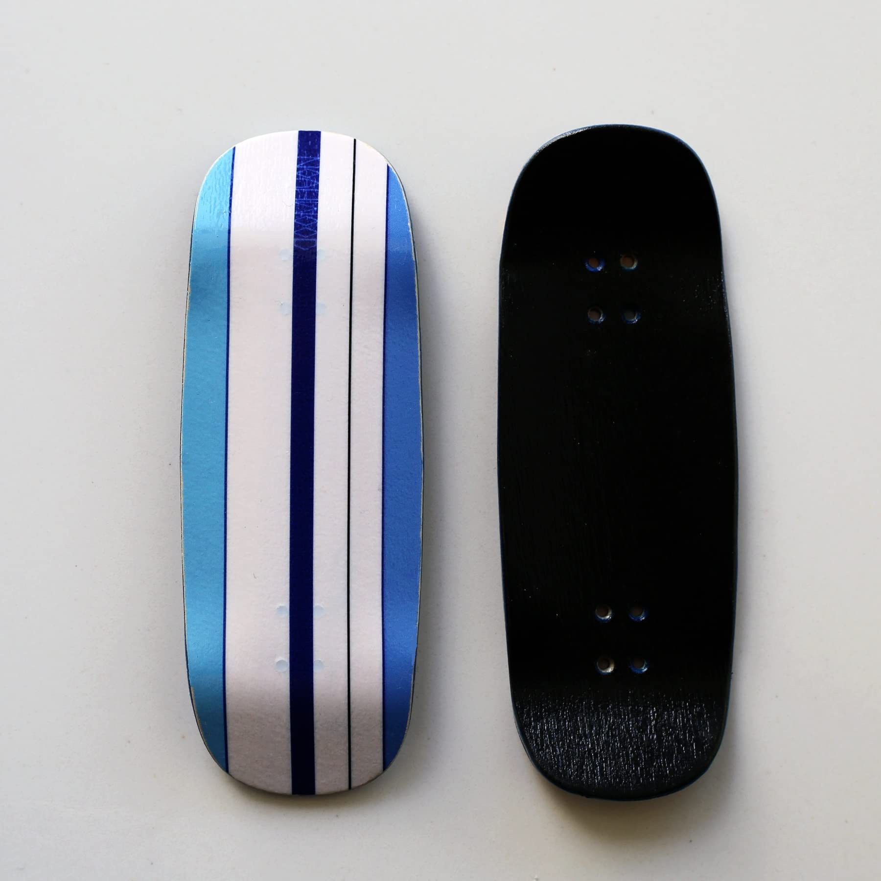 NOAHWOOD Wooden (35X97mm Deck) Fingerboards (Noah Team 10S PRO Hand Mould Made Short Nose Short Tail Deck)(+34mm Prince ii Silvery Trucks)(+NW Handmade Logo PRO Wheels ii) (Surf)