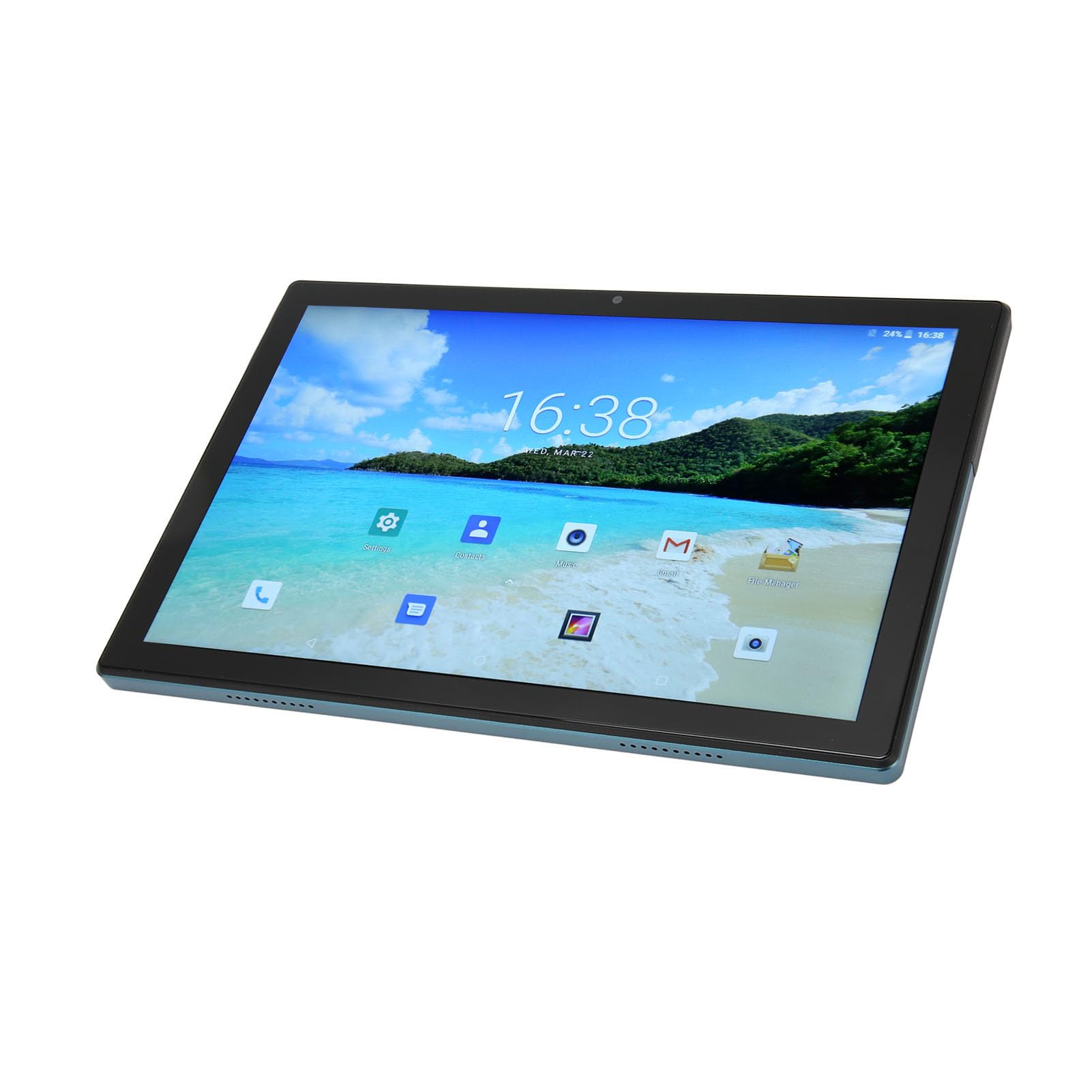 Luqeeg Tablet PC, 8 Core CPU Blue 5G WiFi 2 in 1 10.1 Inch Tablet for Learning for Android 12 (US Plug)