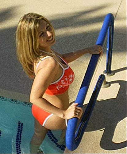 Rail Runners Blue In-ground Swimming Pool Ladder & Handrail Cover | 8-Ft-by-1.9-Inches Diameter Piece | Slip Resistant Grip | Keeps Railings Cool in The Sun | Durable Nylon Material