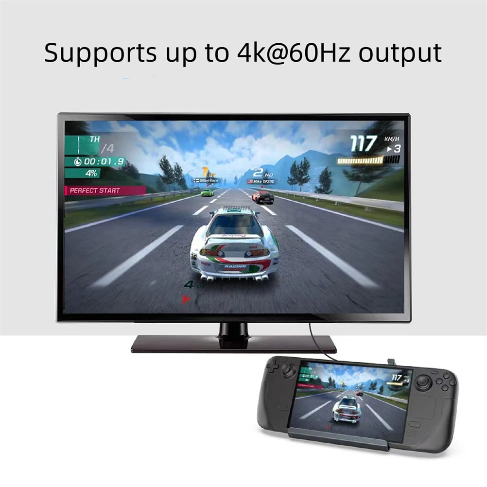 Onseuk Compatible with Steam Deck Multifunctional Video Conversion Docking Station with Network Port TV Converter Game Accessories