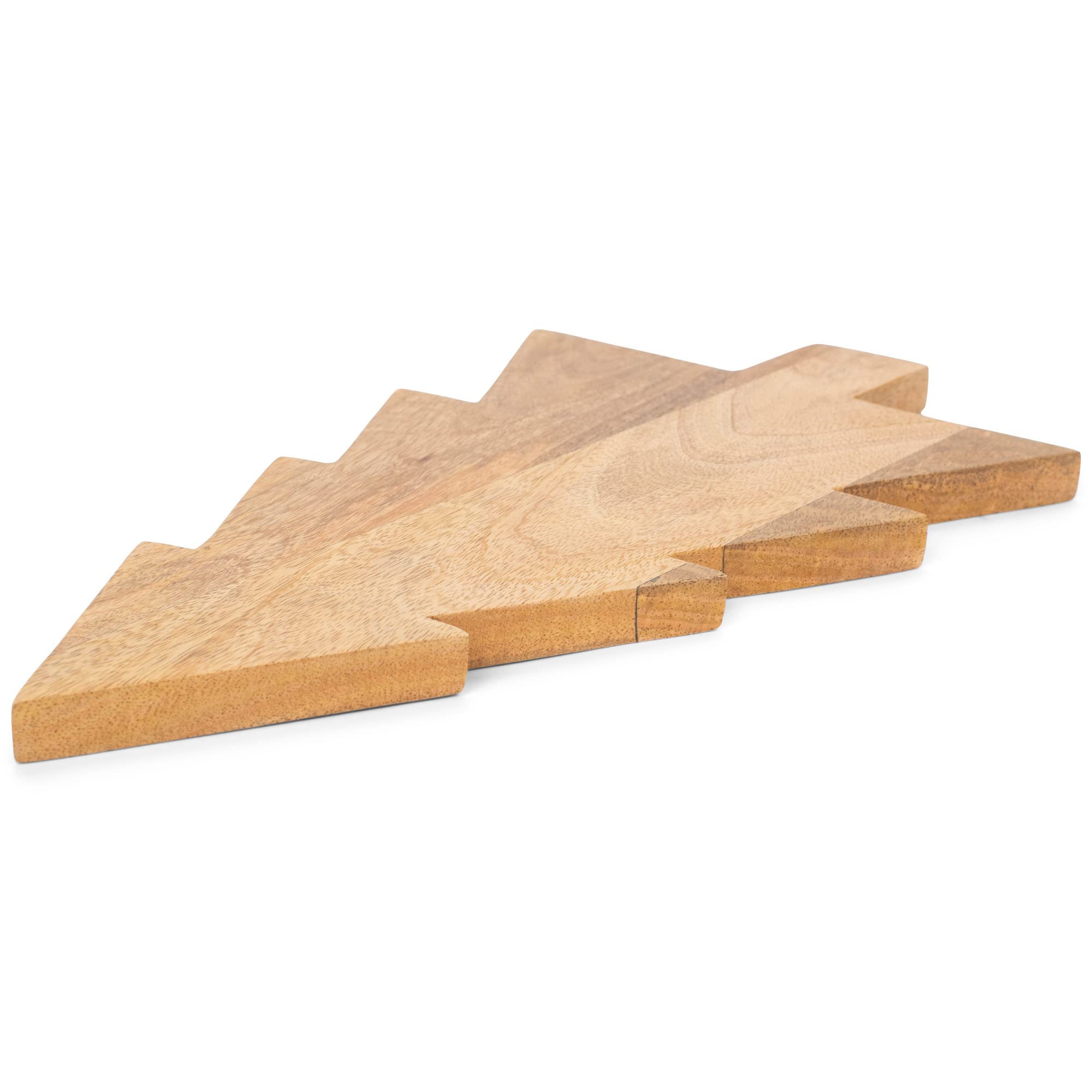 Mary Square Natural Brown Christmas Tree 15 x 7.5 Mango Wood Christmas Cheese Cutting Board