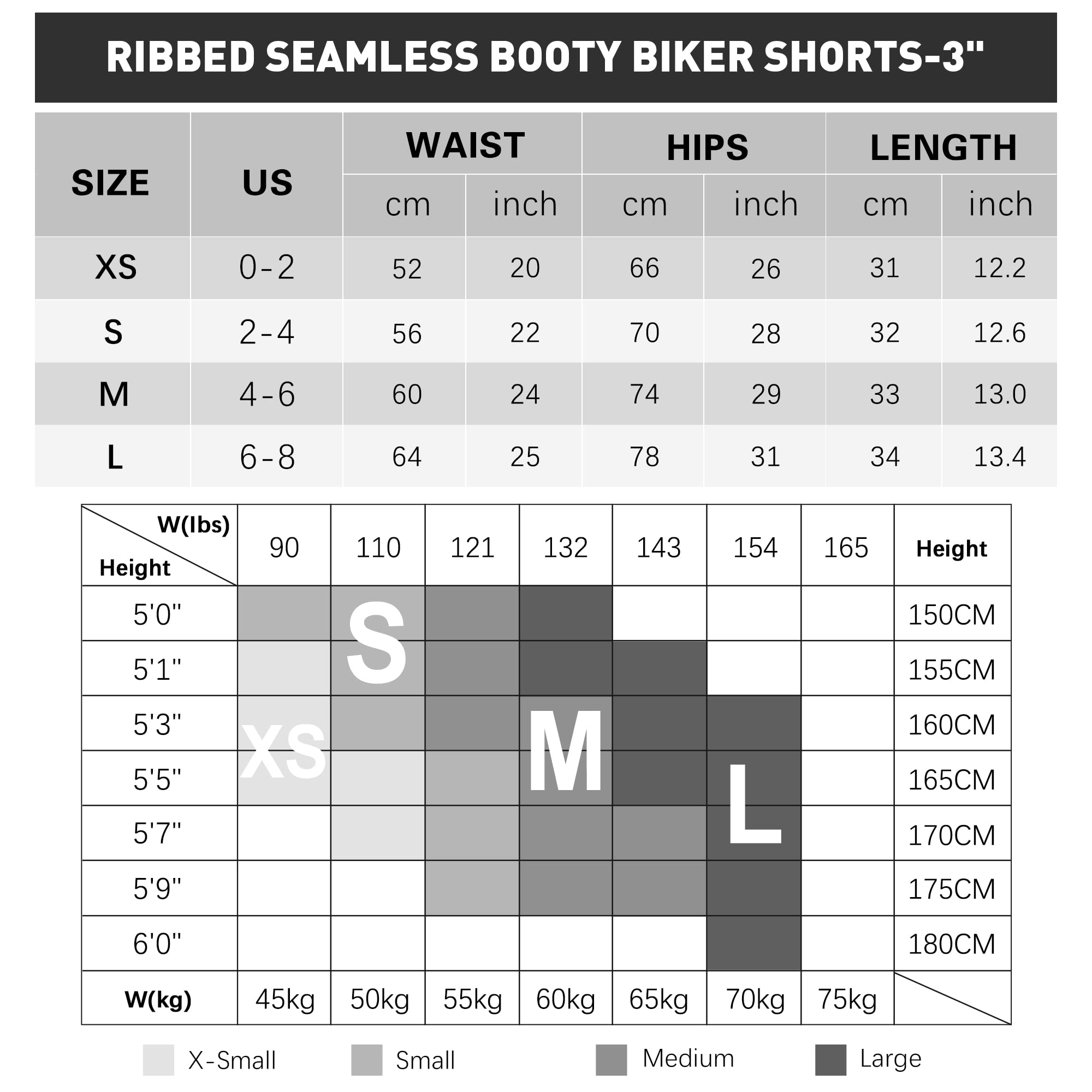MOOSLOVER Women Ribbed Seamless Biker Shorts Butt Lifting High Waisted Workout Shorts(S,#1 Red)