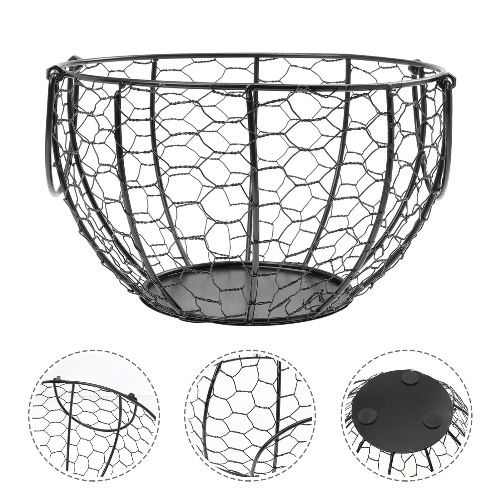 Metal Wire Egg Basket Egg Holder Organizer Case Container Kitchen Egg Storage Basket Fruit Basket Vegetables Fruit Bowl Kitchen Counter Organizers