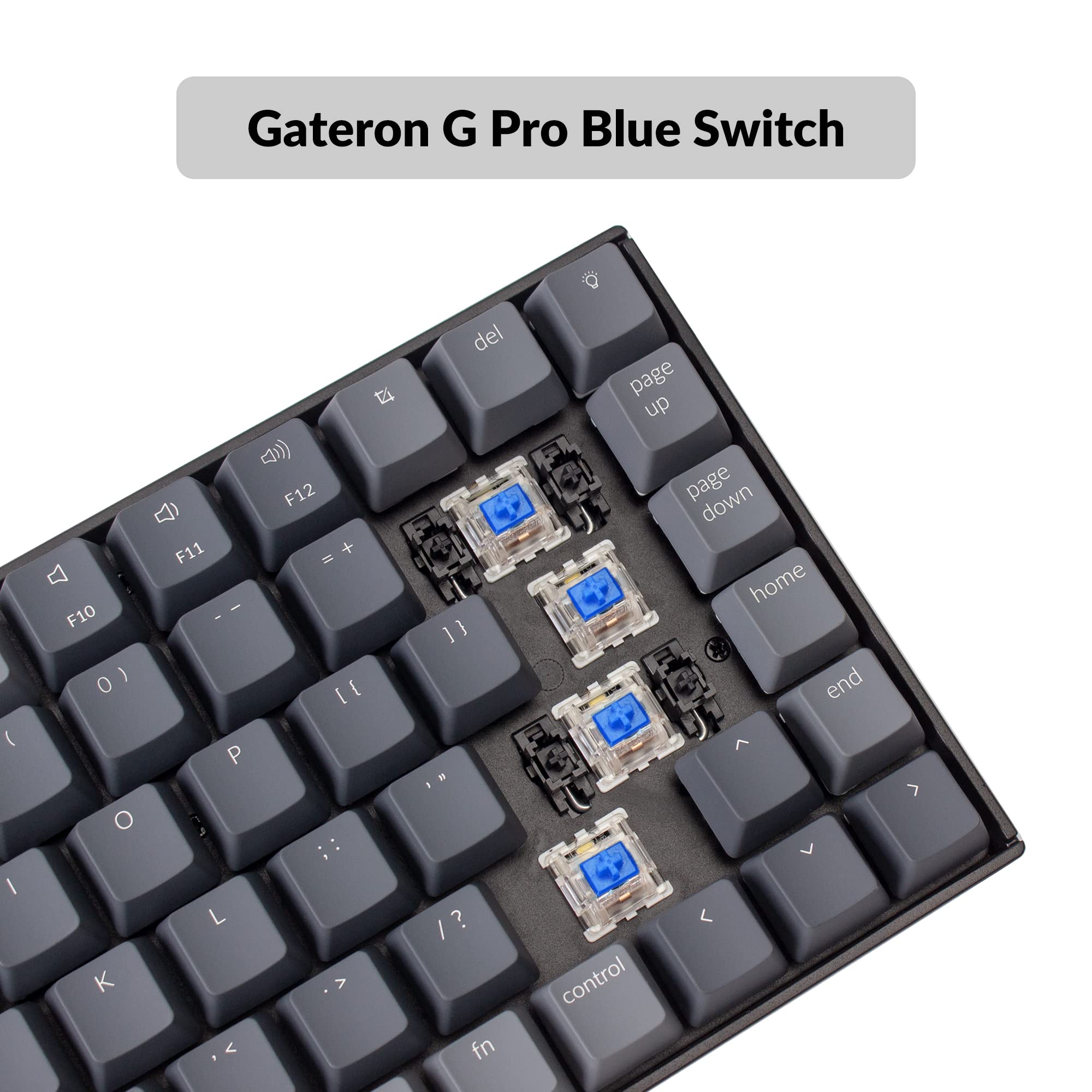 Keychron K2 Wireless Bluetooth 5.1/Wired USB Mechanical Keyboard for Mac Layout, Compact 84 Keys Computer Keyboard Gateron G Pro Red Switch White LED Backlight N-Key Rollover for Windows-Version 2