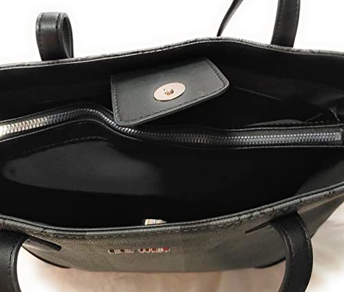 Nine West Acacia Jet Black Satchel with Removable Wristlet and Removable Card Case