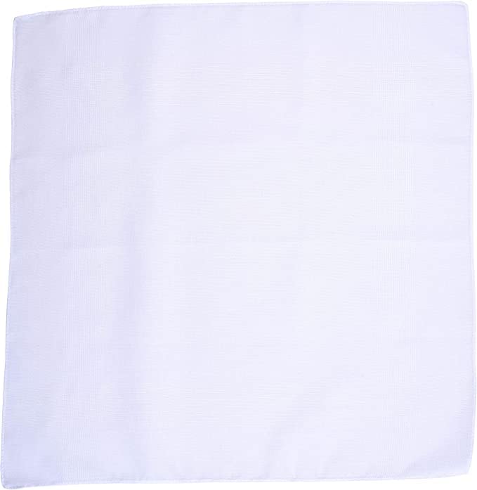 Imperial Men's Fine Handkerchiefs Permanent Press White Pack of 13 Hankies 65% Polyester 35% Cotton
