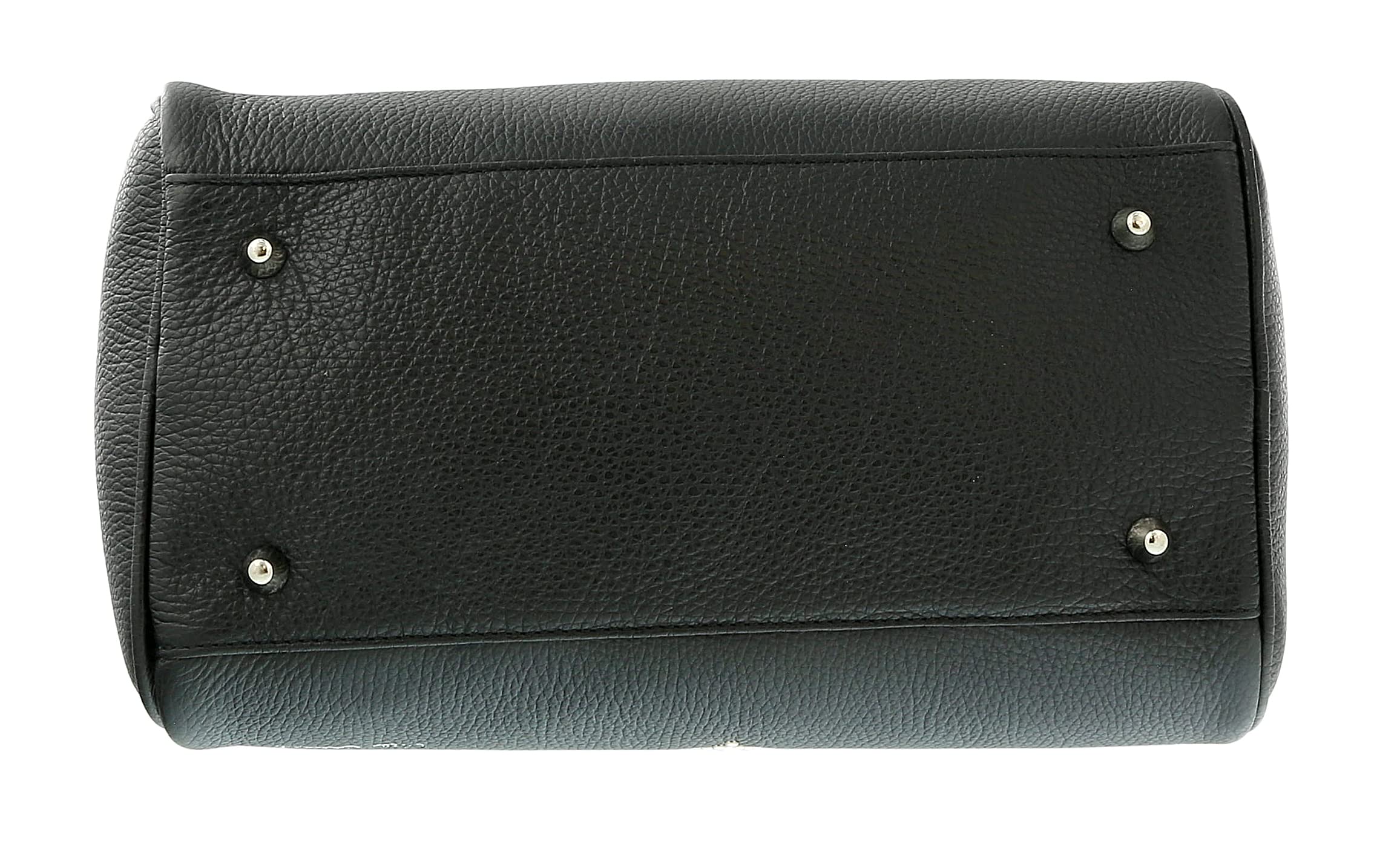 Pierre Cardin Black Leather Star Studded Medium Fashion Satchel Bag for womens
