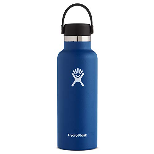 Hydro Flask 18 oz. Water Bottle - Stainless Steel, Reusable, Vacuum Insulated with Standard Mouth Flex Lid