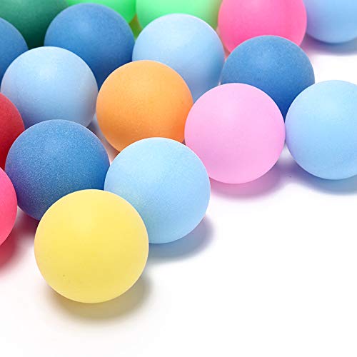 KENTLI 60Pcs/Pack Yellow Professional Training Ping Pong Balls 40mm 2.4g Entertainment Table Tennis Balls Mixed Colors for Game Gift Advertising (White)