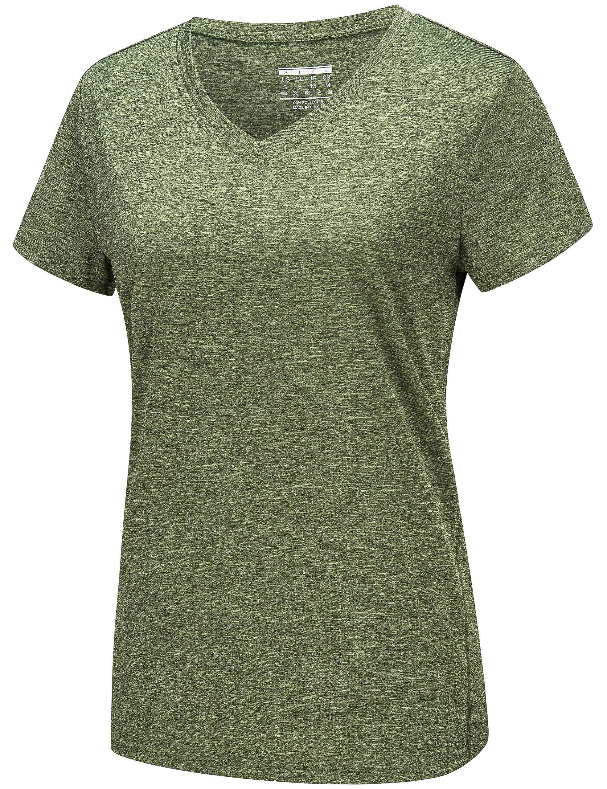 MAGCOMSEN Womens Short Sleeve V Neck T-Shirts 3 Bulk Quick Dry Lightweight Athletic Tees Workout Tops Moisture Wicking Performance Shirts