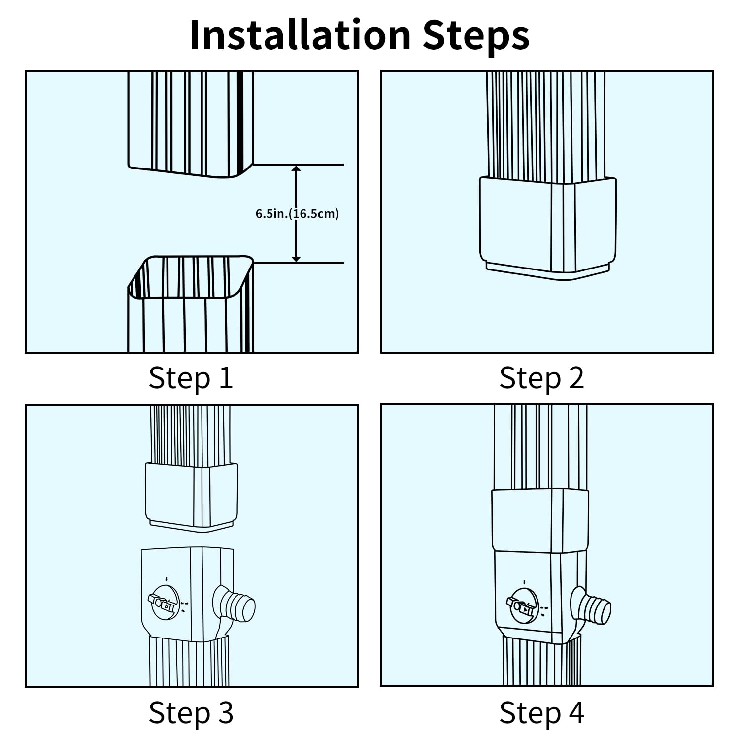 Prestantious Downspout Diverter, Rainwater Diverter Fits for 3”x 4”Oversize Downspout and 2”x3” Downspout, Rainwater Collection System with Adjustable Valve, Diverts Water into Rain Barrel, 4ft. Hose