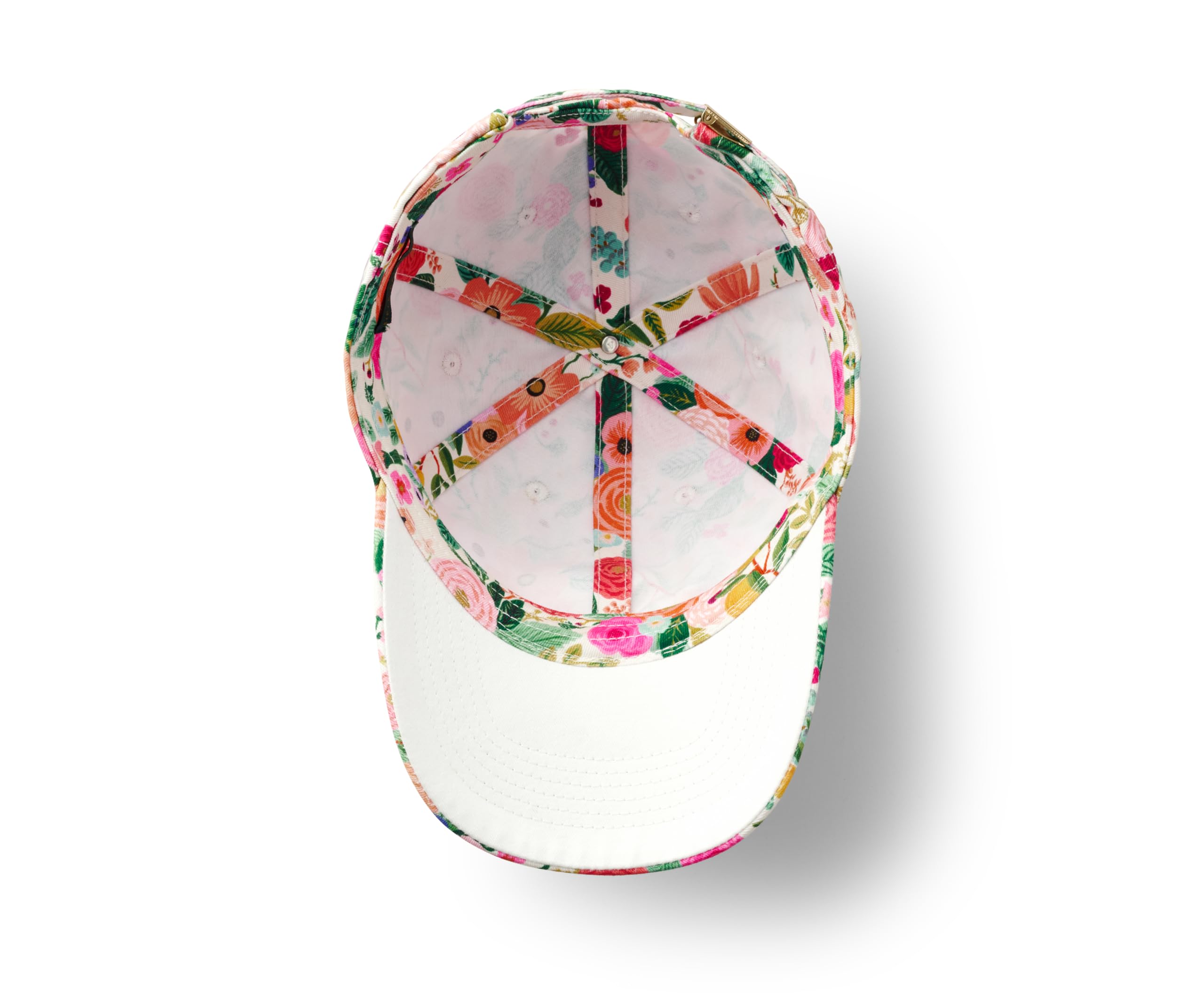 RIFLE PAPER CO. Garden Party Women's Baseball Hat | Classic Six-Panel Floral Print Cap with Adjustable Strap, Made from 100% Cotton, One Size Fits All