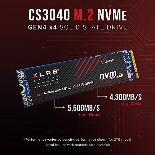 PNY XLR8 CS3040 1TB M.2 NVMe Gen4 x4 Internal Solid State Drive (SSD) - M280CS3040-1TB-RB