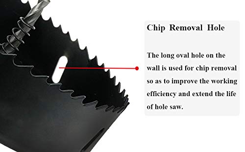 Rannb Hole Saw 4-inch Dia Hole Cutting Drill Bit for Drilling Holes in Wood, Plastic, Drywall, Thin Metal