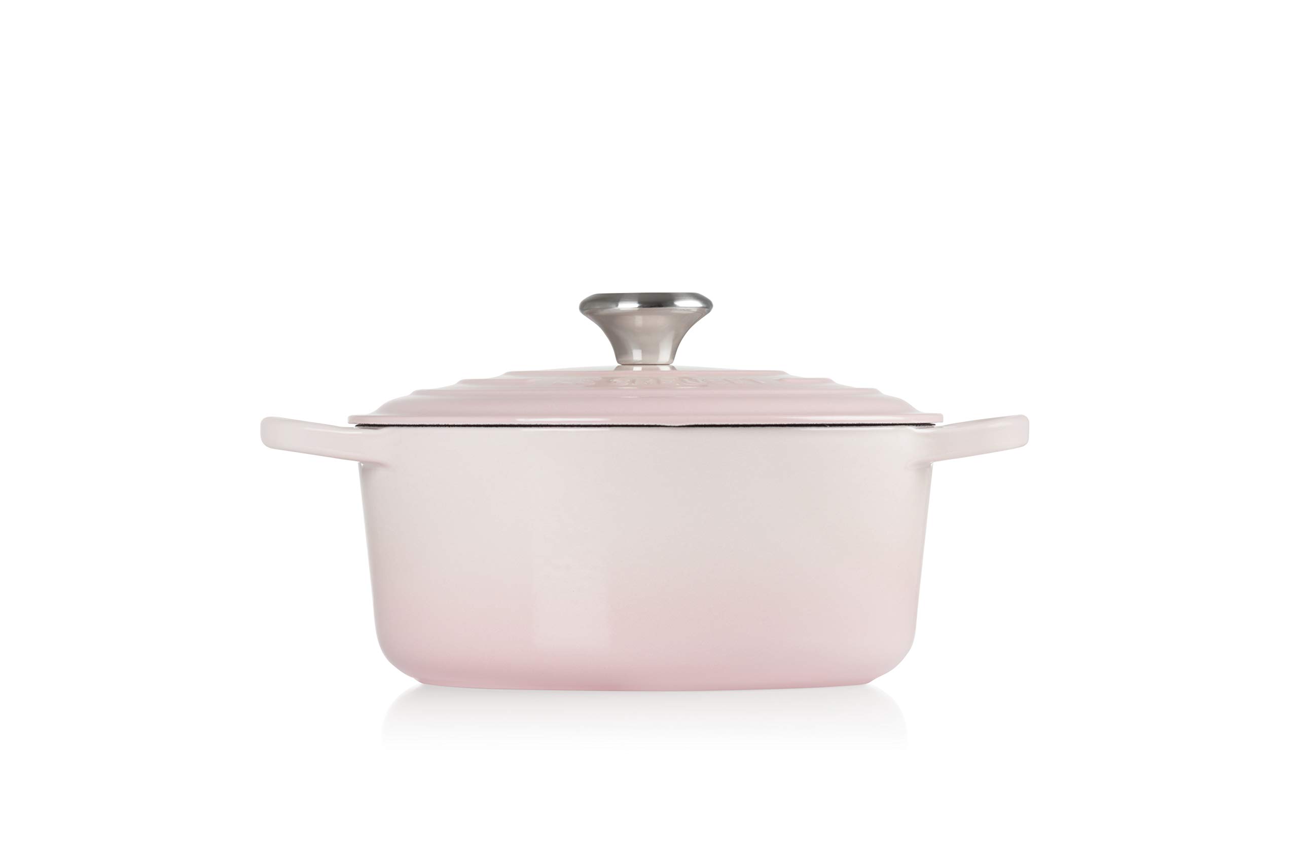Le Creuset Signature Cast Iron Round Casserole, 4.5 Qt- Shell Pink