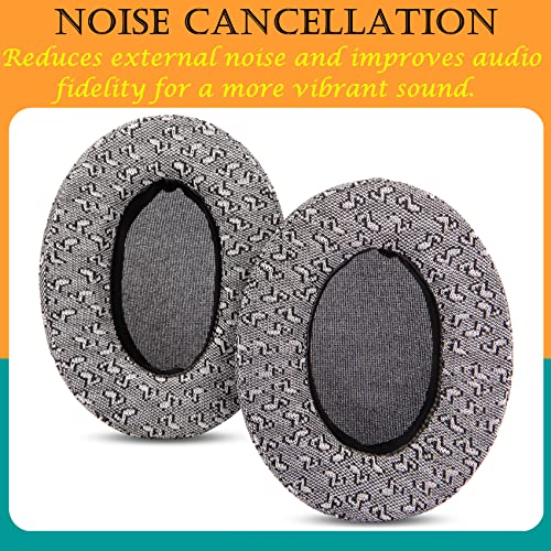 TaiZiChangQin Upgrade Thicker Ear Pads Cushion Memory Foam Replacement Compatible with Cowin E8 E-8 E 8 Headphone (Gray Fabric Earpads)