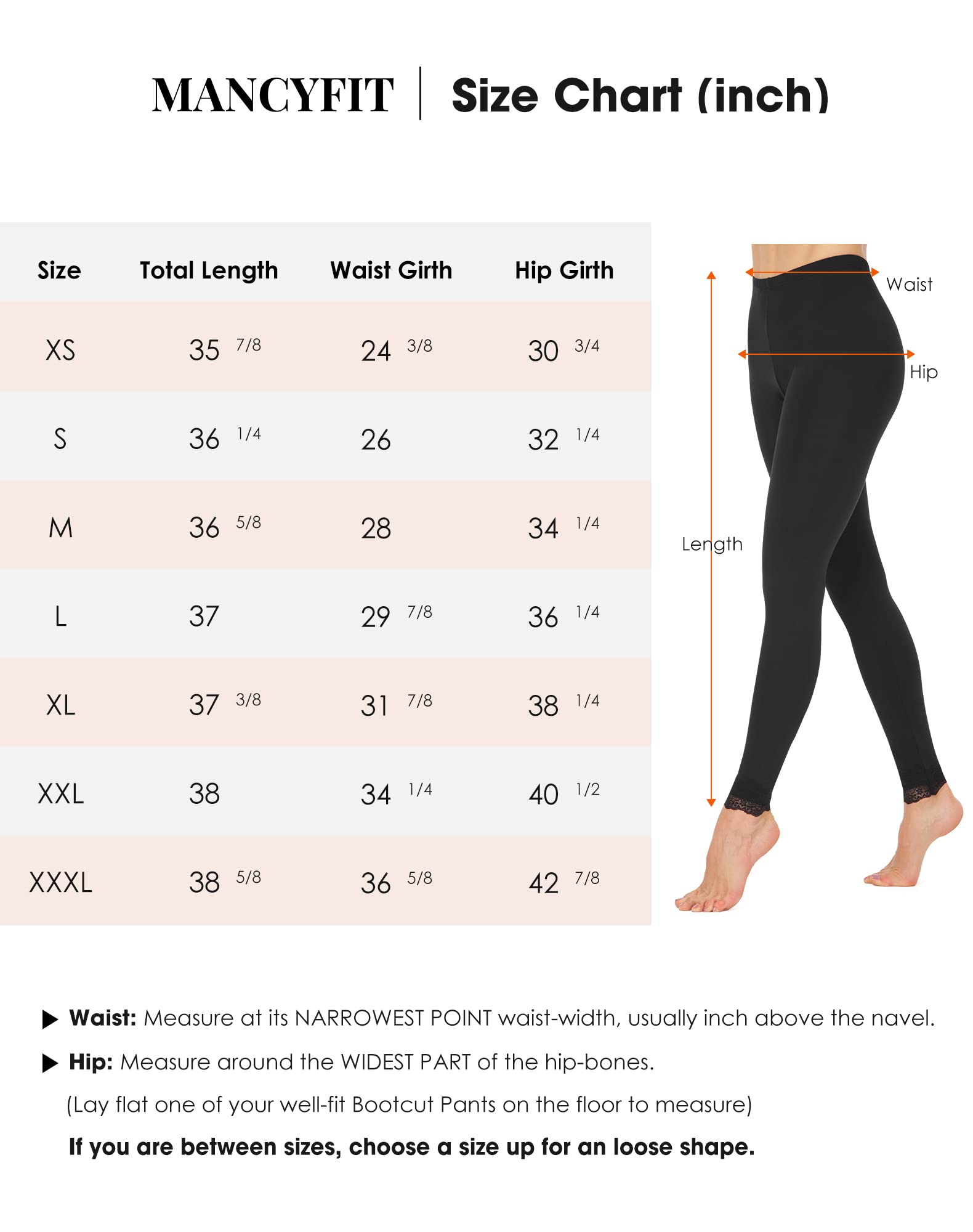 MANCYFIT Womens Thermal Underwear Pants Fleece Lined Leggings Black X-Small