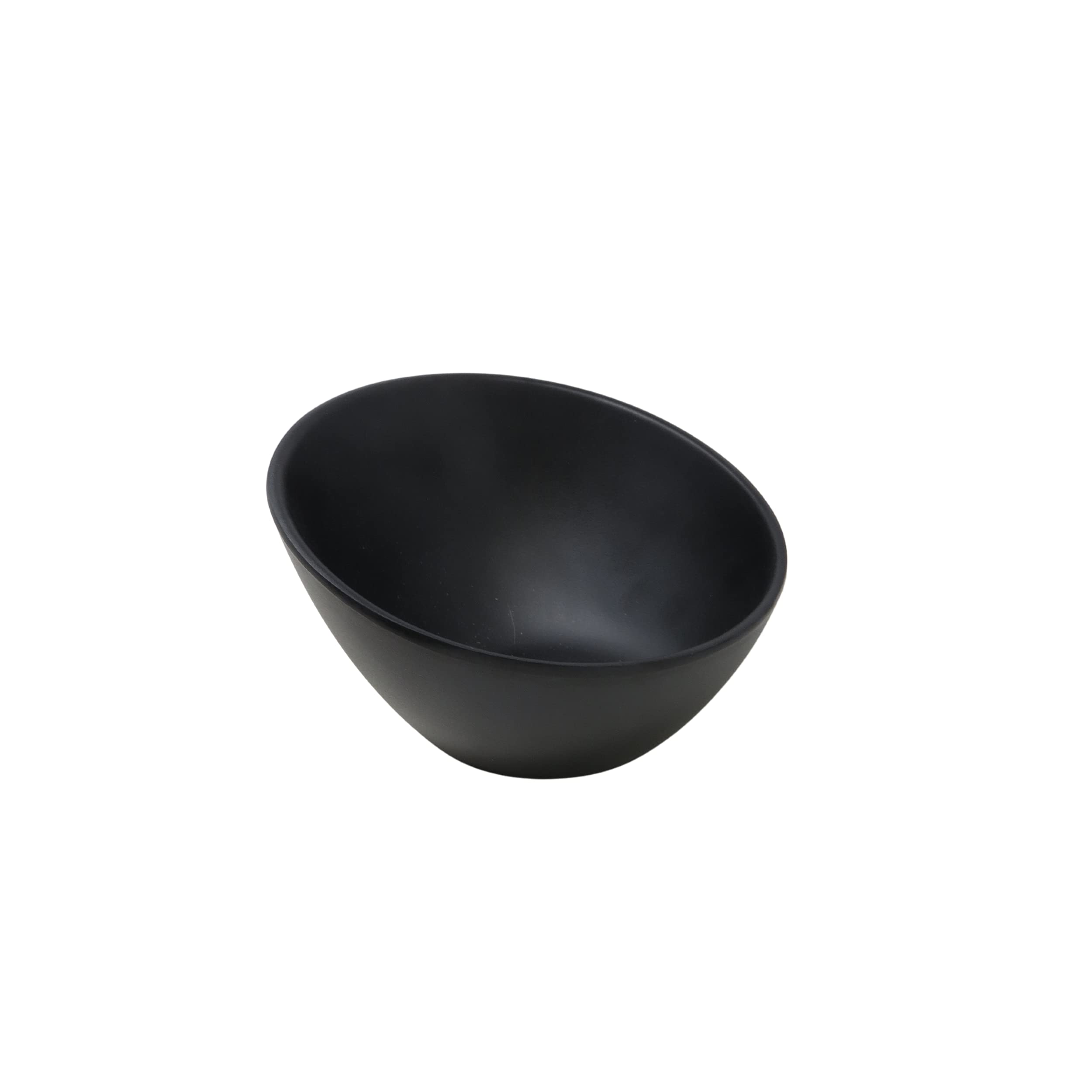Needzo Melamine Soup Spoon and Pho Large Bowl for Salad Rice or Desserts, Black Durable Kitchen Dish, Dishwasher Safe Utensils