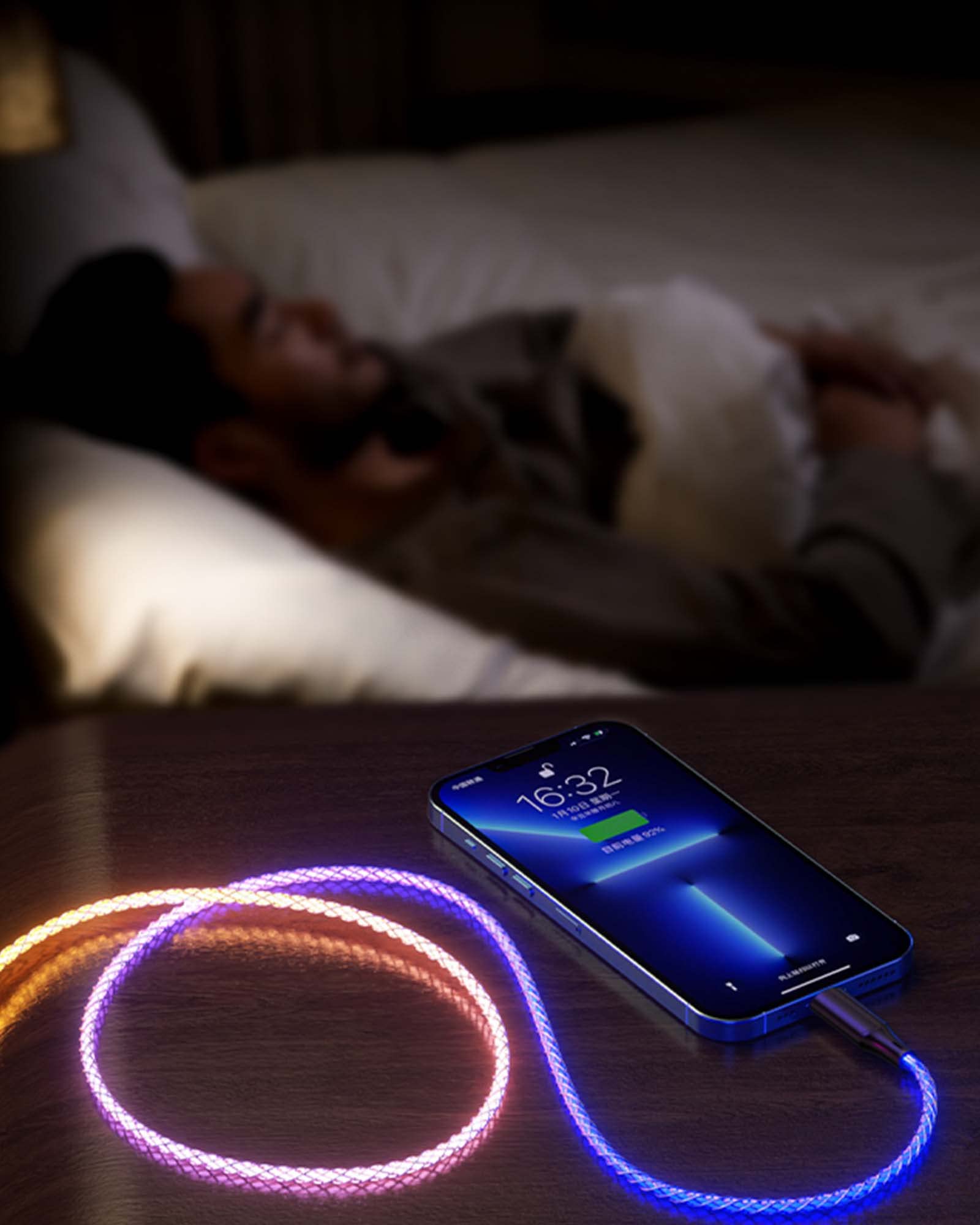 SENKEFEI SS Light Up iPhone Charger Cable