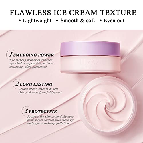 LUXAZA Eyeshadow Primer,Eye primer&Eyeliner Primer,Cream Matte Eye Shadow Primer On Base.Makeup Looks - Lasts All Day-0.35 oz