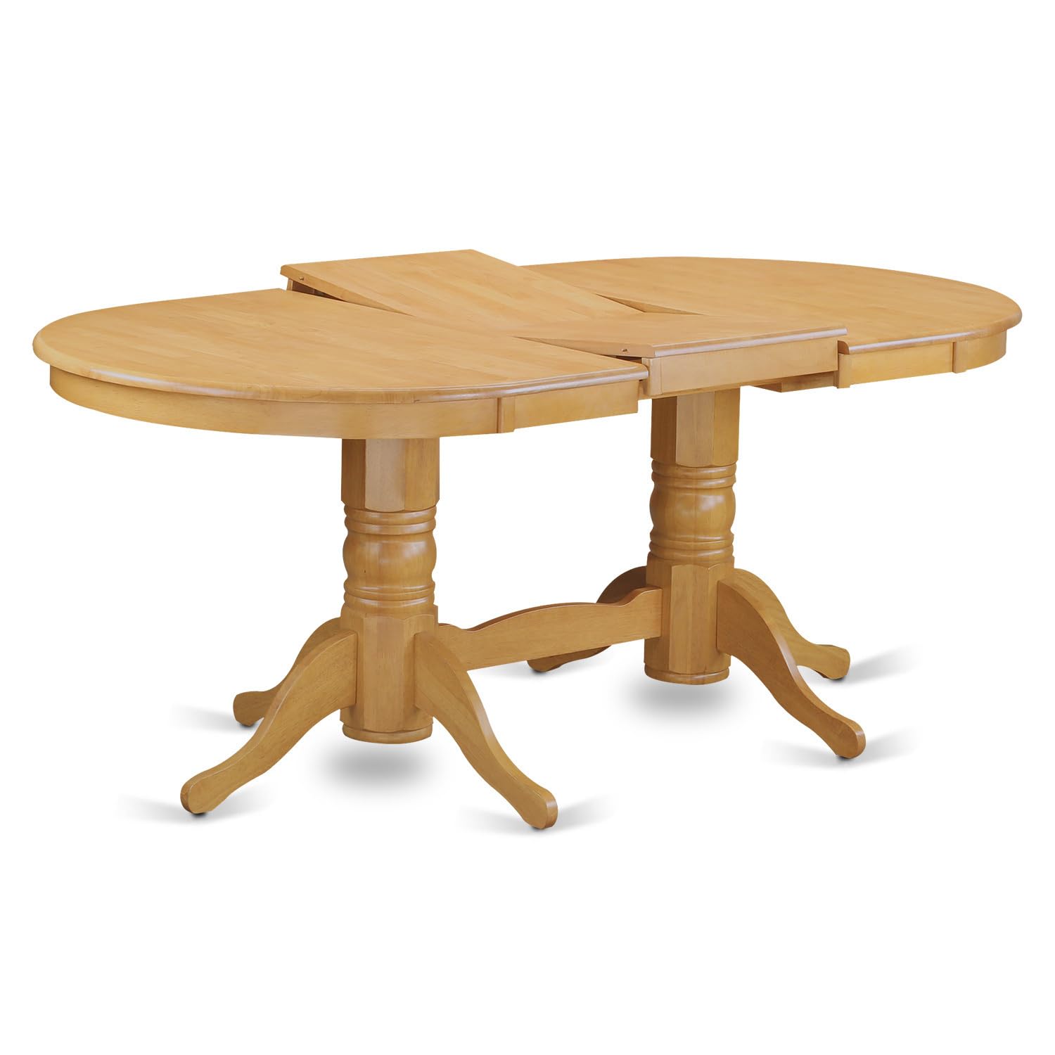 HomeStock Lakeside Living 9 Pc Kitchen Set for 8 Dining Table with Leaf and Eight Parson Chair with Oak Leg and Linen Fabric Limelight