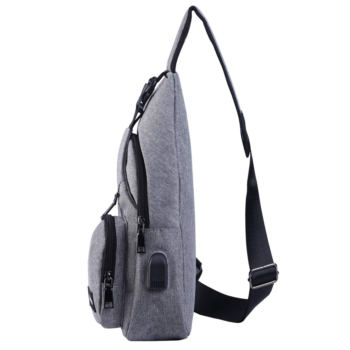 LEAFOREST Crossbody Sling Bag Shoulder Backpack for Travelling Hiking and Other Outdoor Activity Men and Women Grey