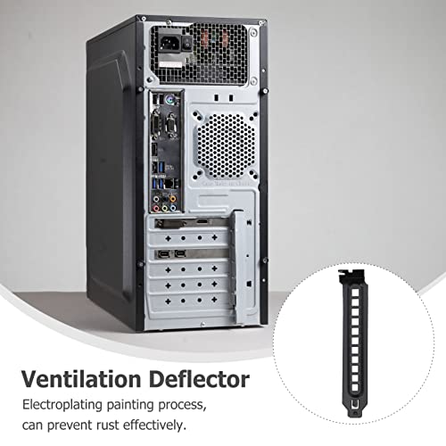 SOLUSTRE Metal Case Metal Case 40pcs Vented Back Plate Accessory Ventilation Blanking Blank Metal Cover Deflector I Computer Bracket L Expansion Panel Chassis Slot Black Case Black Case