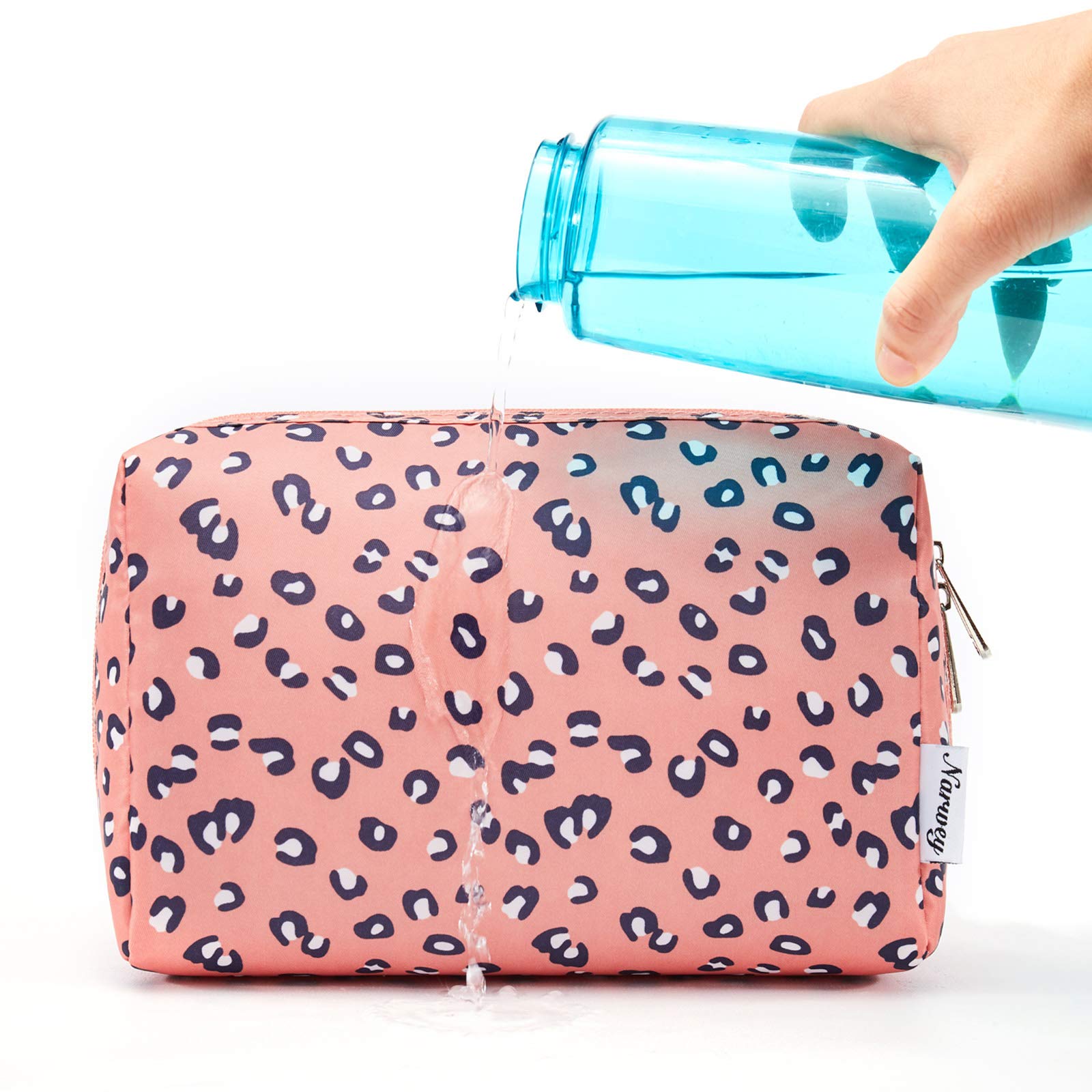 Large Makeup Bag Zipper Pouch Travel Cosmetic Organizer for Women (Large, Leopard)