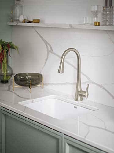 Moen S7235SRS Sinema One-Handle High Arc Pulldown Kitchen Faucet featuring Power Boost and Reflex, Spot Resist Stainless