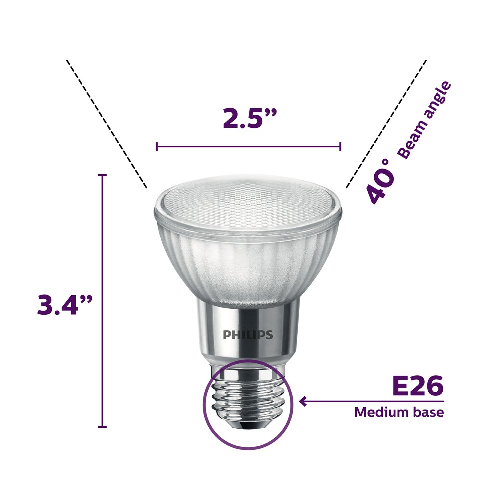 Indoor/Outdoor Classic Glass Non-Dimmable PAR38 40-Degree Flood Light Bulb: 900-Lumen, 3000-Kelvin, 11-Watt (90-Watt Equivalent), E26 Base, Bright White, 8-Pack