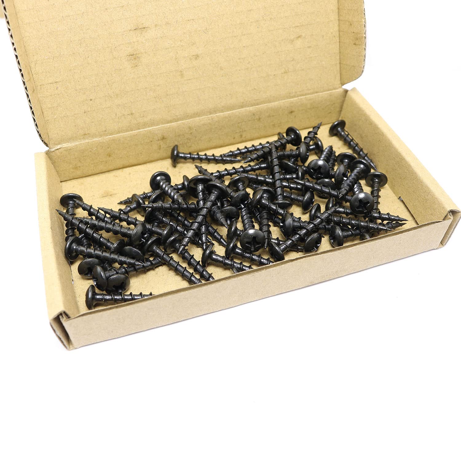 Pro Bamboo Kitchen 60pcs #8x1" Black Truss Head Self Tapping Phillips Screws 304 Stainless Steel Large Cross Recessed Mushroom Head Screw