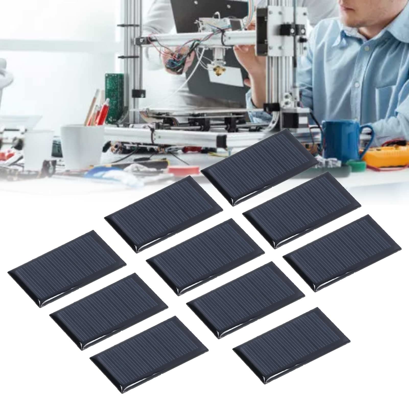 Pokerty9 Small Solar Cells,Solar Panel 300mA 0.15W 5V Weather Resistant Polysilicon for DIY Projects,Pokerty9YKD