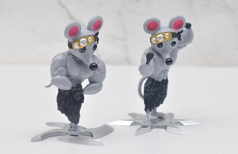 Nmomoytu Muscle Mouse Action Figure Muscle Rat of Uzui Tengen Collection Model Gifts 8cm
