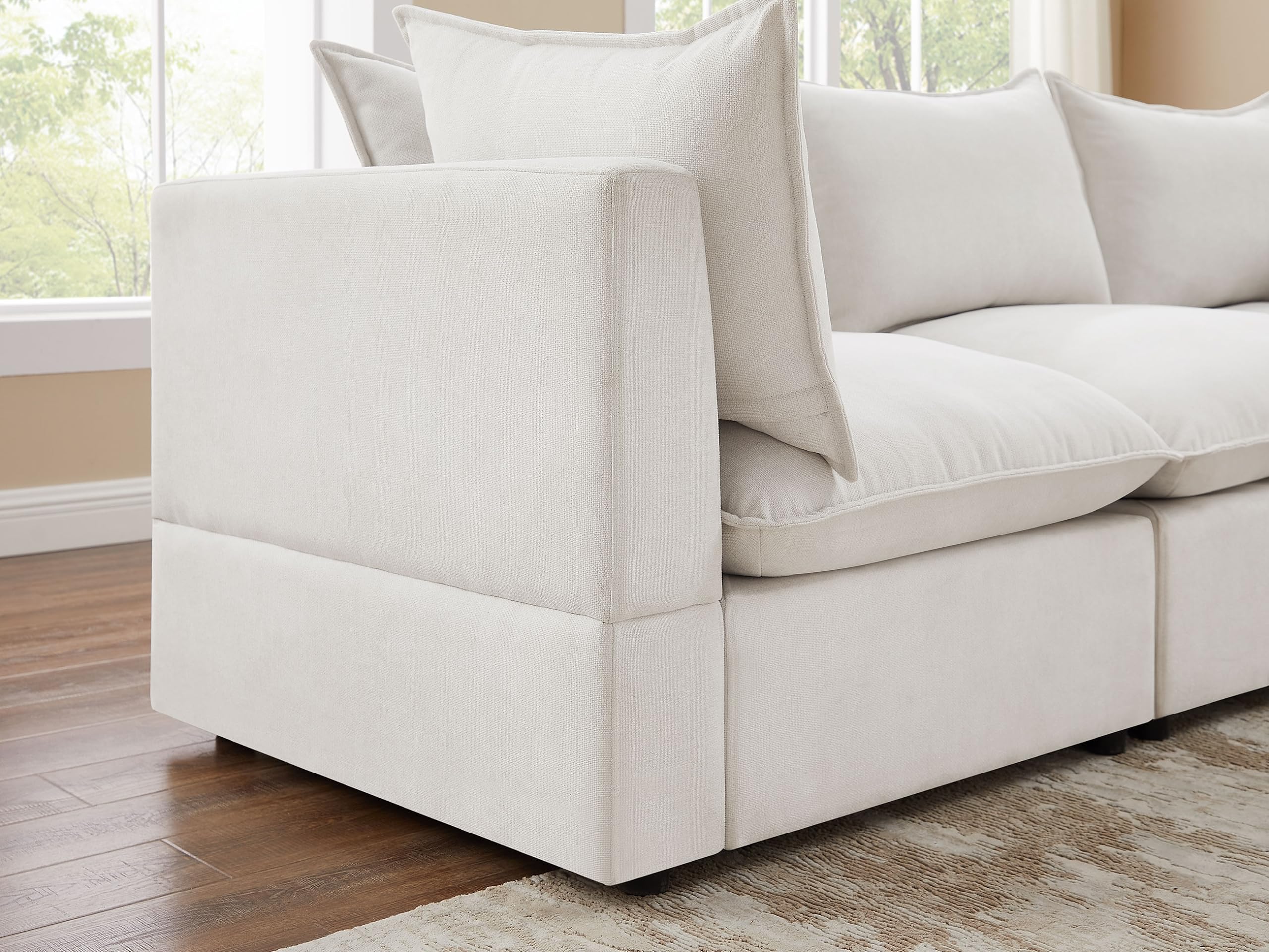 VANOMi Modular Sectional Sofa, 8 Seater Sleeper Sectional Sofa Modular Sectional Couch for Living Room, Sleeper Set-L