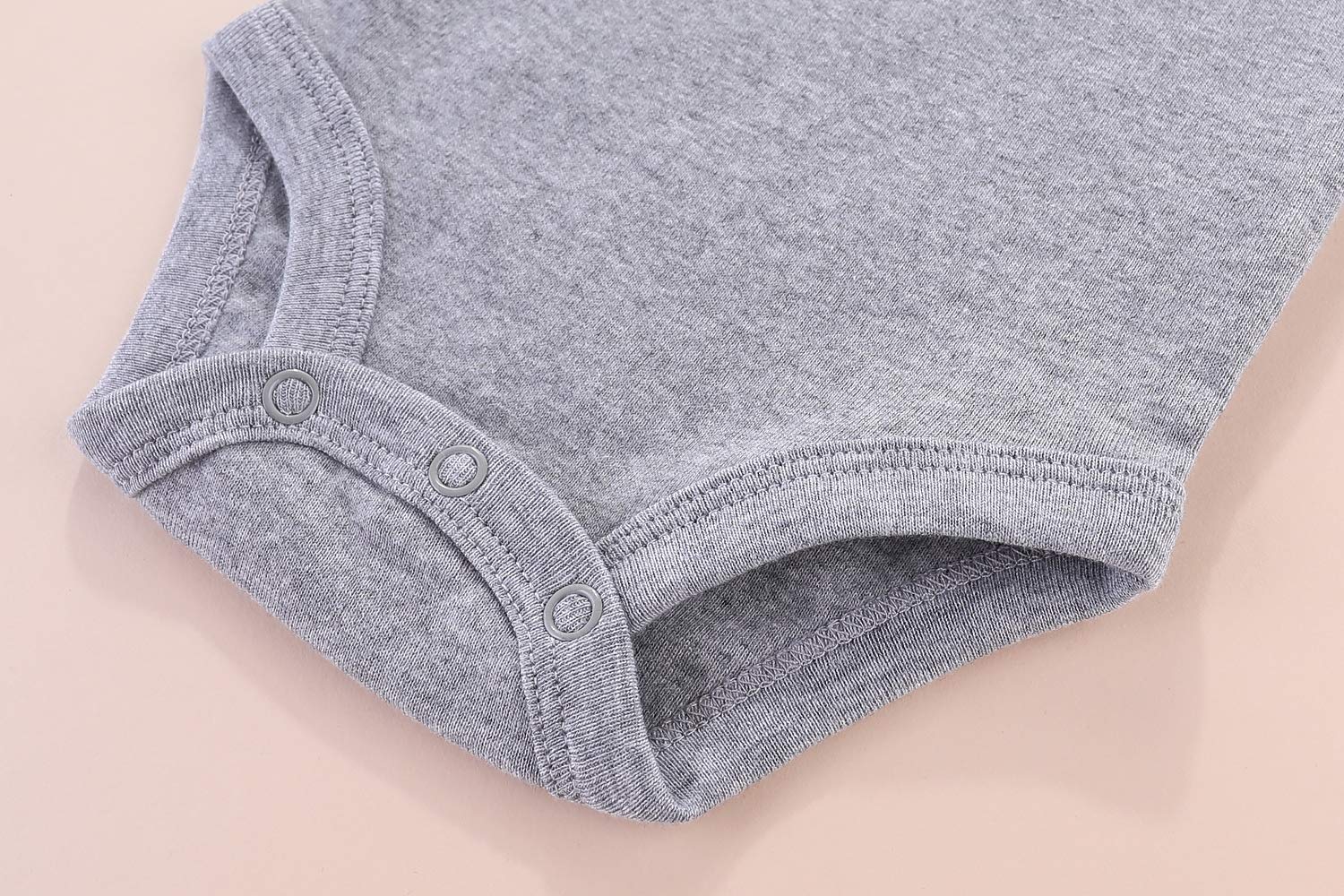 Infant Bodysuit My First New Year Romper Outfit Newborn Baby Long Sleeve One-piece Jumpsuit (gray, 0-3 Months)