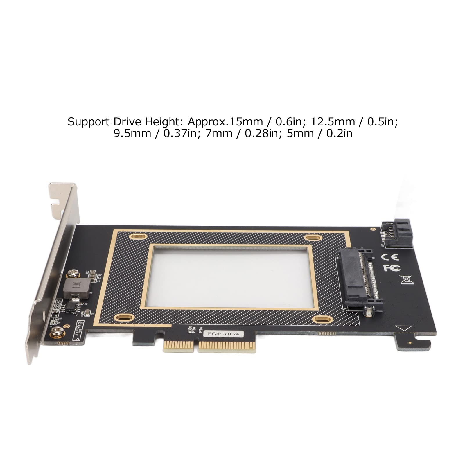Pcie Nvme Adapter, Nvme SSD Adapter Increase System Speed for 2.5inch NVMe SSD