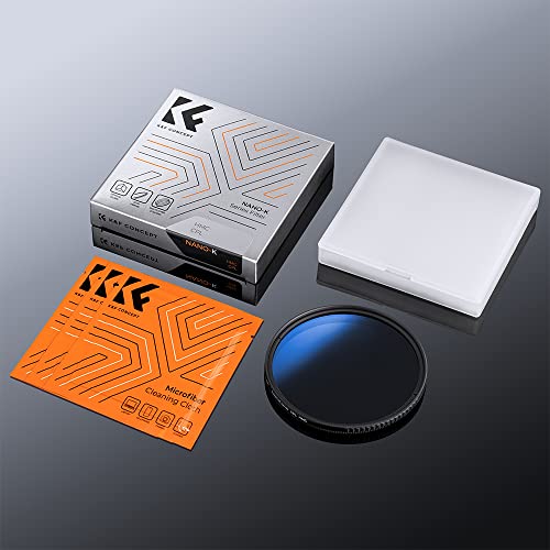K&F Concept 77mm Circular Polarizer Optical Glass Lens Filter Ultra-Slim 18 Multi-Layer Coatings Circular Polarizing Filters for Camera Lens (K Series)