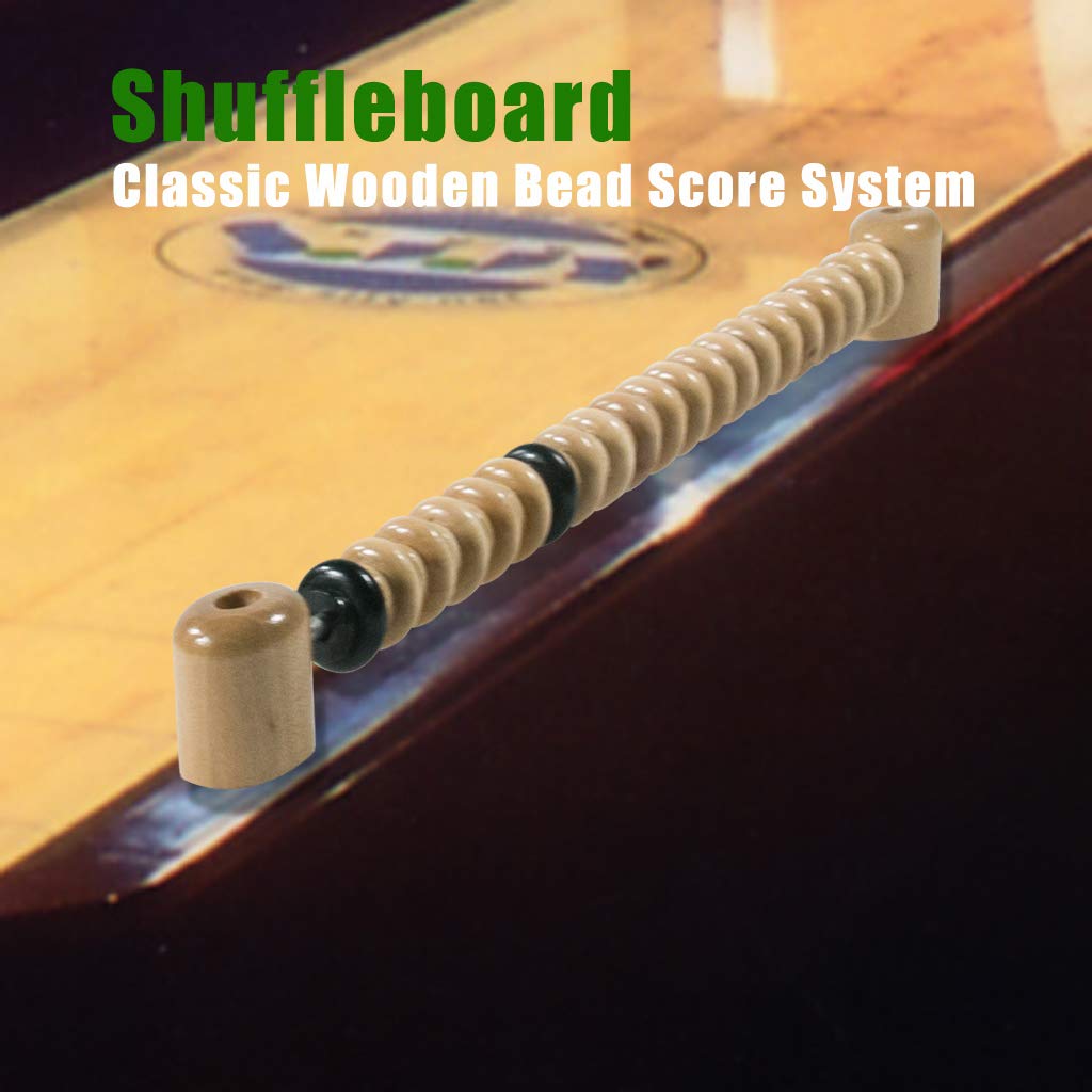 JS&YY Shuffleboard Score Keeper,Shuffleboard Scoreboard,Classic Wooden Bead Score System,Used with Shuffleboard Table